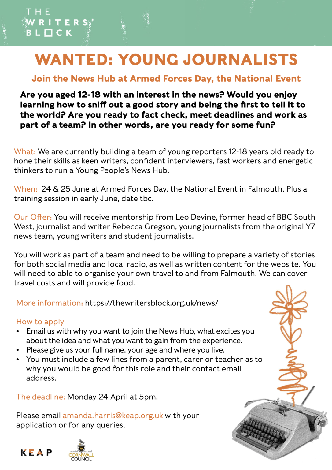 Young Journalists Competition - Penryn College