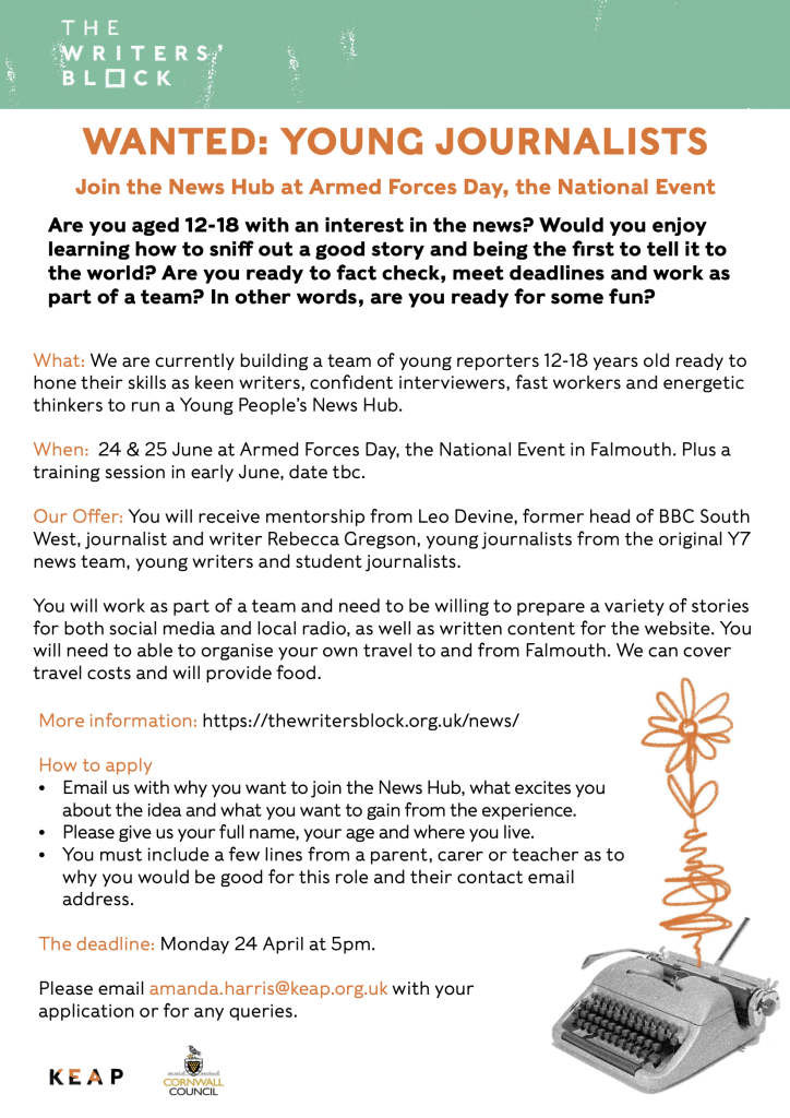 Young Journalists Competition - Penryn College