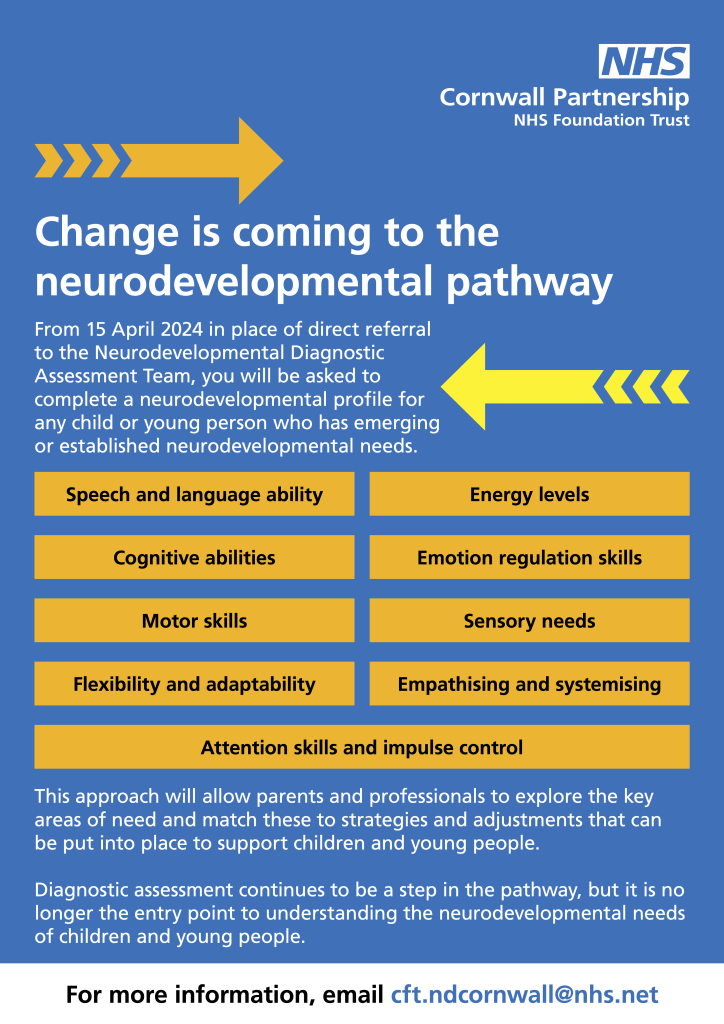 Change is coming to the neurodevelopmental pathway A4 poster - Penryn ...
